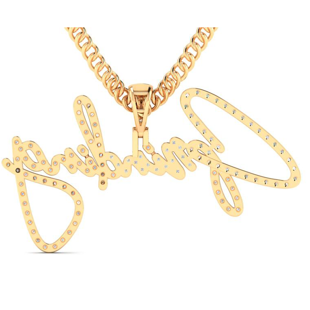 Cursive Diamond Pendant – Gulf Coast Jewelz
